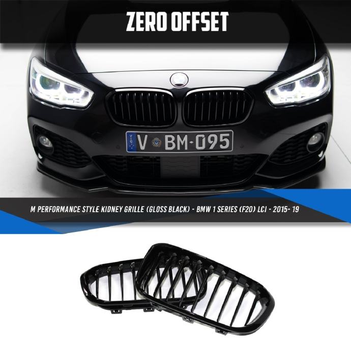 BMW F20 Lci / Grill Maska (Duple rešetke) Crna sjajna/ NOVO