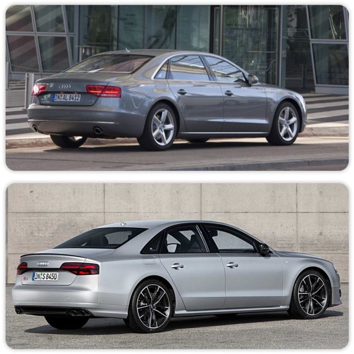 BODY KIT S8 prepravka OLD NEW AUDI A8 D4 09-13 BRANIK FAR HAUBA