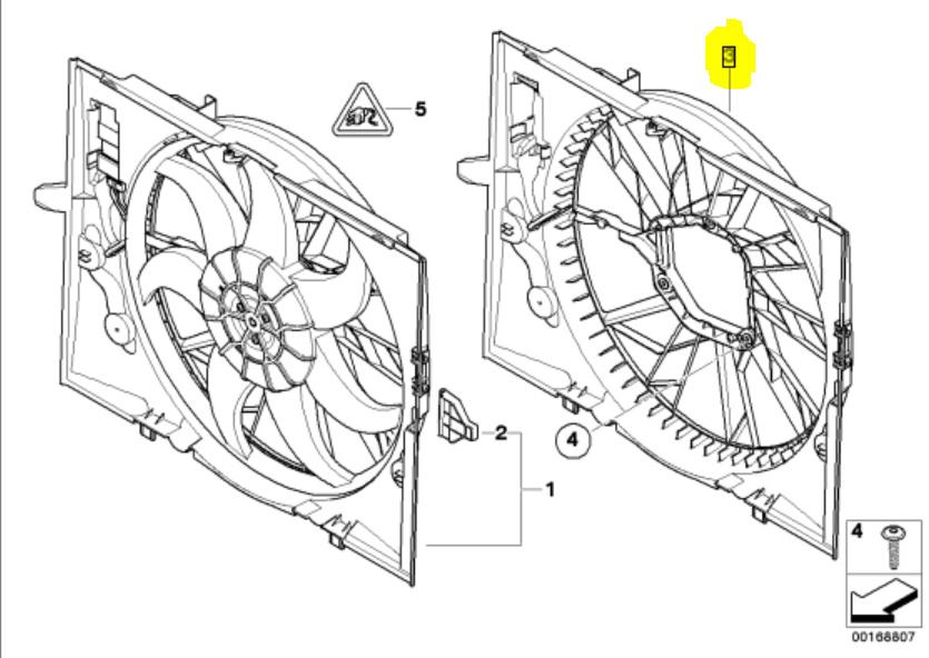BMW E60 E61 E63 E64 E65 E66 kućište ventilatora 7543283 17417543283