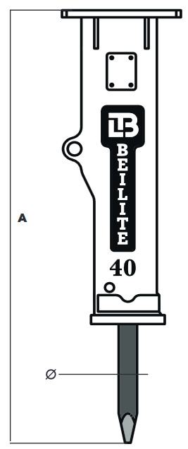 180 kg, za 2,5-5t bager, BLTB-53 hidravlično kladivo