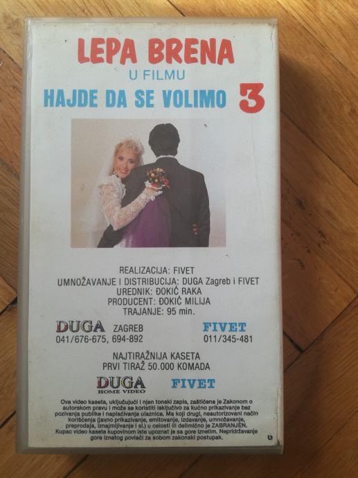 Hajde da se volimo 3 - Lepa Brena VHS