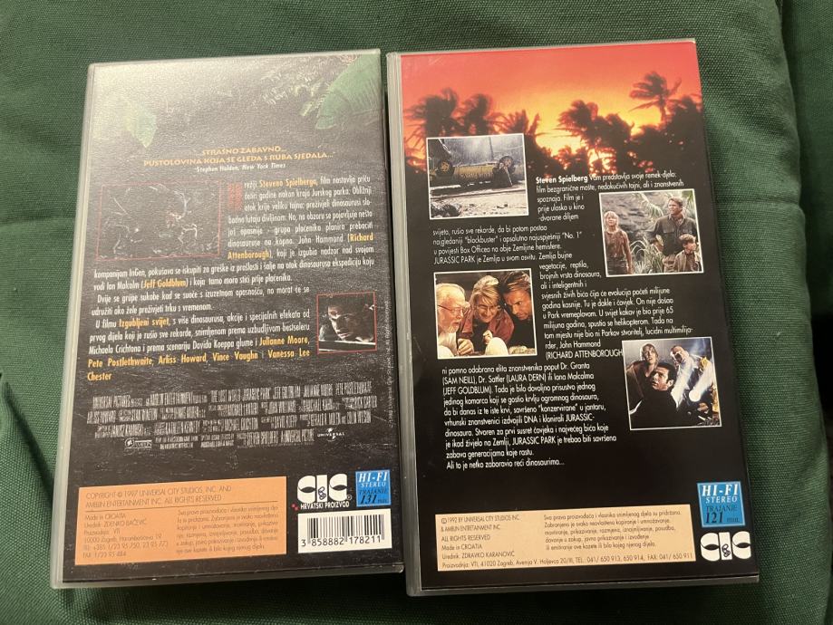JURASSIC PARK 1 i 2-VHS