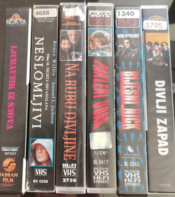 VHS filmovi, razni žanrovi