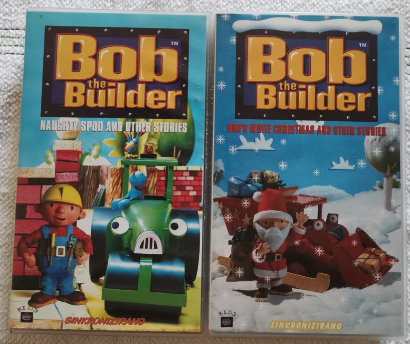 VHS KASETA BOBOV BIJELI BOŽIČ / KRUMPIRKO,ZLOĆKO JEDAN- 2 KOMADA