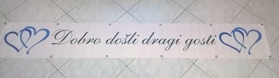 Natpis dobro dosli dragi gosti