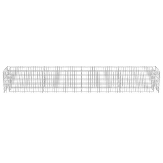 Gabionska sadilica od pocinčanog čelika 360 x 50 x 50 cm - NOVO