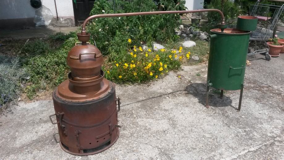 Mini kazan za pečenje rakije, 20 L, bakar, ručni rad, kompletan