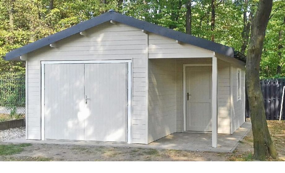 DRVENA GARAŽA WP G31B (5,2m x 5,7m, 70mm), ZA JEDNO VOZILO