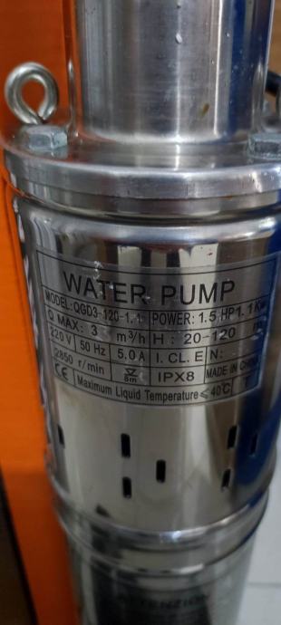 dubinska potopna pumpa za bunare(raketa)1.1kW