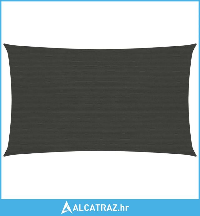 Jedro za zaštitu od sunca 160 g/m² antracit 3,5 x 5 m HDPE - NOVO