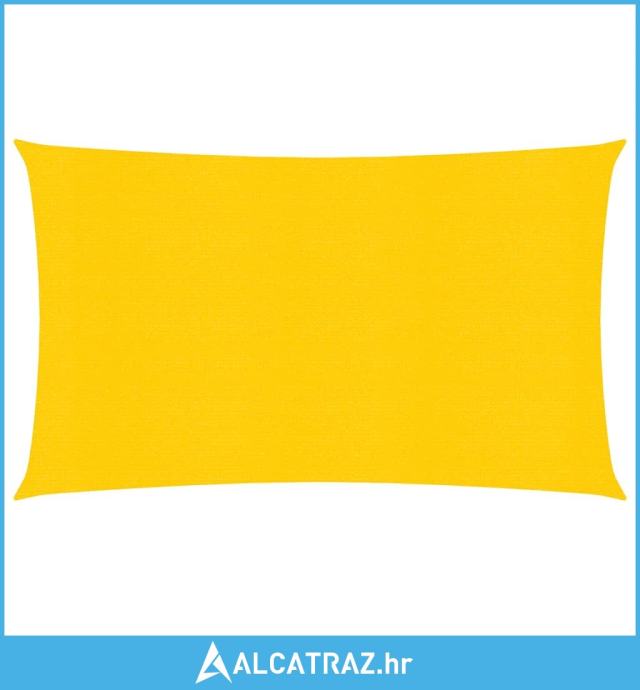 Jedro za zaštitu od sunca 160 g/m² pravokutno žuto 4 x 7 m HDPE - NOVO