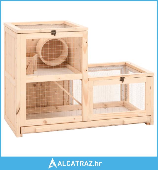 Kavez za hrčke 81 x 40 x 60 cm od masivne jelovine - NOVO