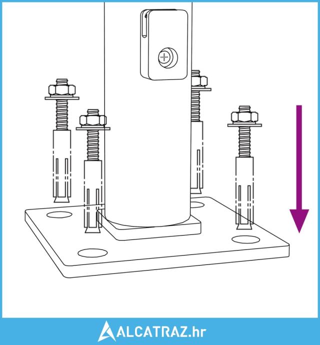 Ograda od žičane mreže s prirubnicom antracit 2,2 x 25 m - NOVO