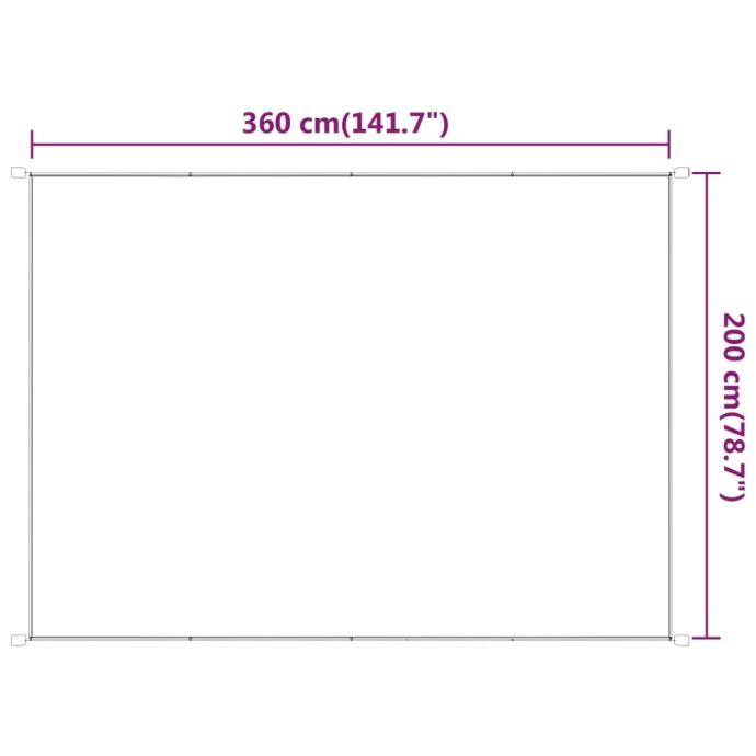 Okomita tenda bež 200 x 360 cm od tkanine Oxford - NOVO