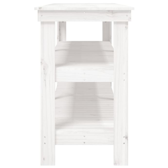 Radni stol bijeli 181 x 50 x 80 cm od masivne borovine - NOVO