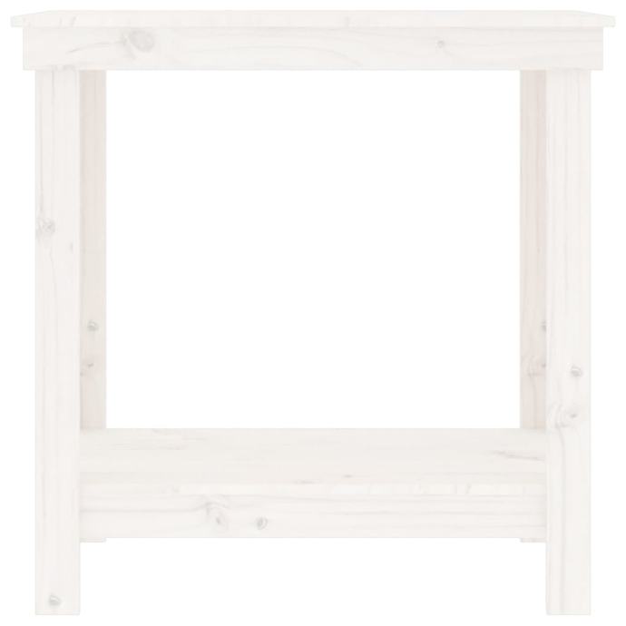 Radni stol bijeli 80 x 50 x 80 cm od masivne borovine - NOVO