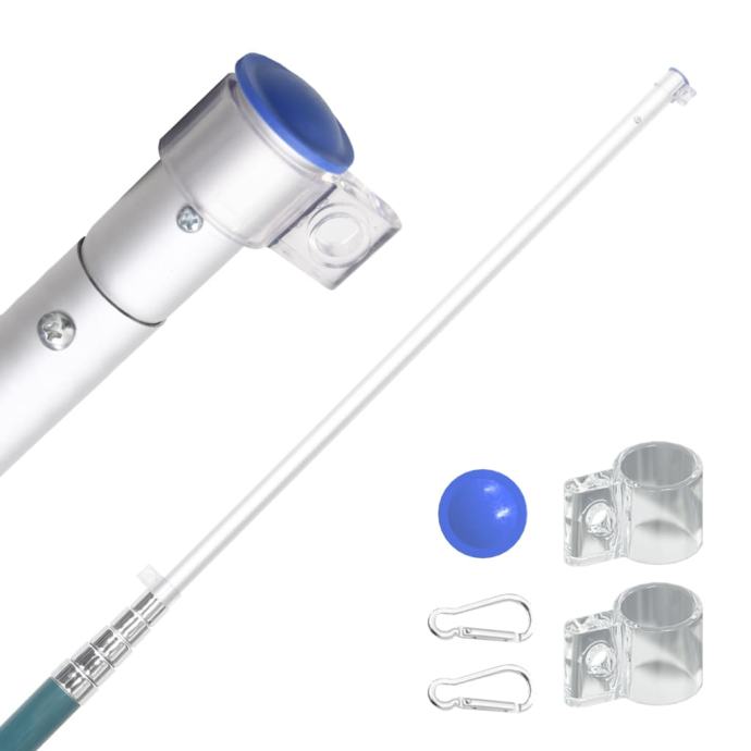 Ukrajinska zastava i jarbol 5,55 m aluminijski - NOVO