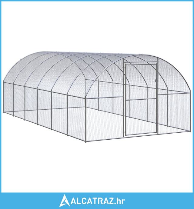 Vanjski kokošinjac 3 x 6 x 2 m od pocinčanog čelika - NOVO