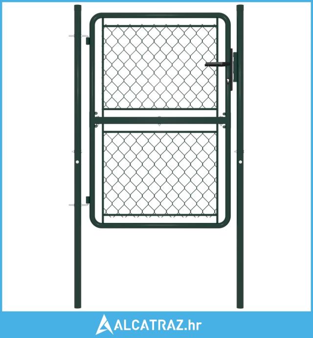 Vrtna vrata čelična 100 x 150 cm zelena - NOVO