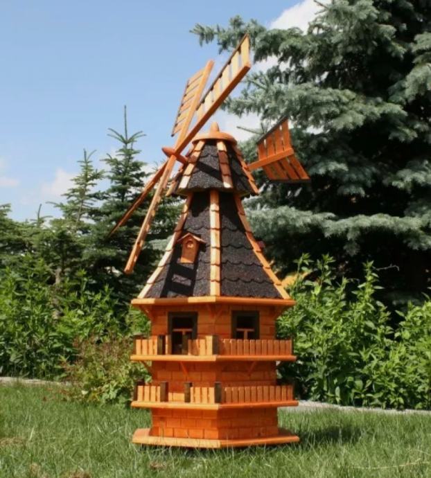 XXL Vjetrenjača 1,50m solarno osvjetljenjem ,ručni rad