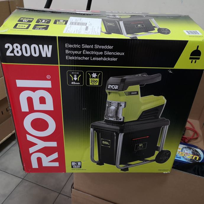 Drobilica za granje Ryobi RSH2845T, električna 2800w, nekorištena