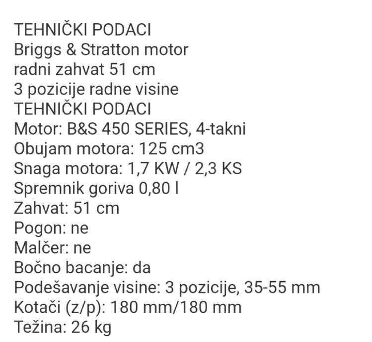 Motorna kosilica MTD 51 BC NOVA - zapakirana , besplatna dostava