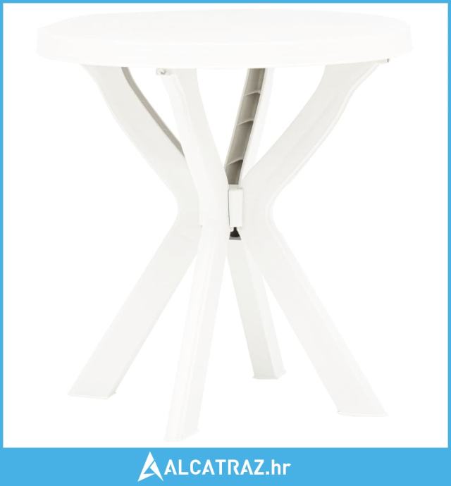 Bistro stol bijeli Ø 70 cm plastični - NOVO