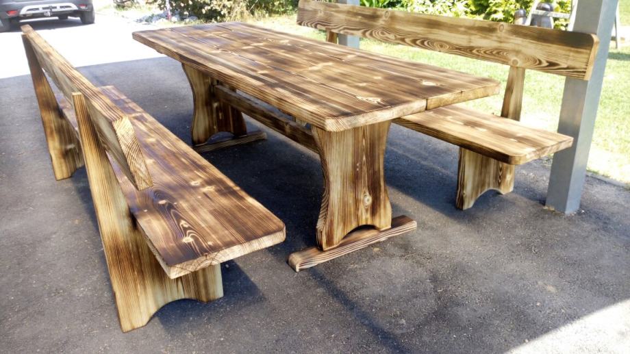 Drveni stol i klupe - POVOLJNO 2.5 metra 2000 kn