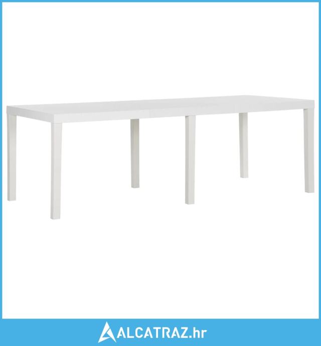 Vrtni stol 220 x 90 x 72 cm PP bijeli - NOVO