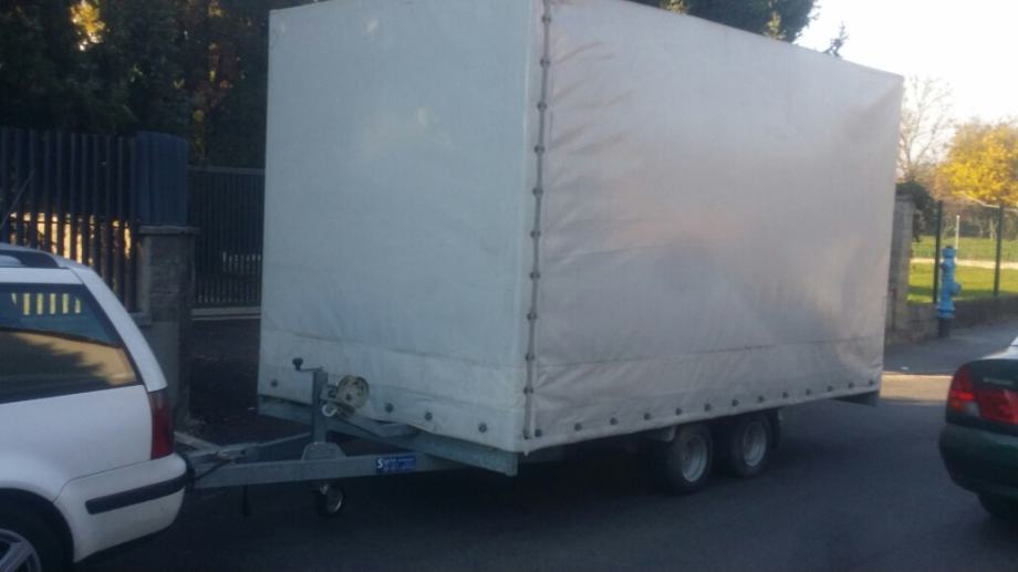 Auto prikolica anssems..plus al.konstrukcija i cerada..navoz i vitlo ...