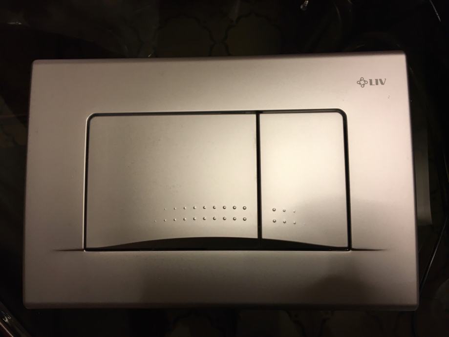 Tipka LIV APLITE ECO duo, mat krom