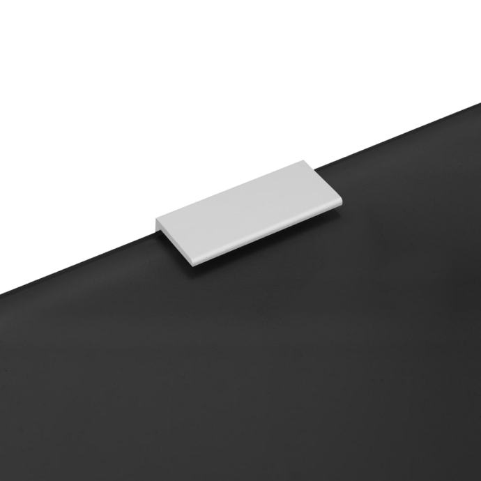 Zidna pregrada za pisoar crna 90 x 40 cm od kaljenog stakla - NOVO