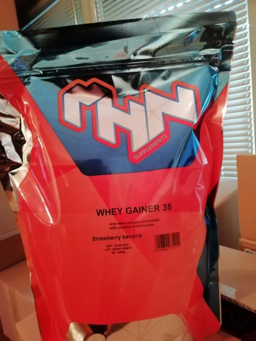 1 kg Whey gainer 35 % proteina Mhn sport