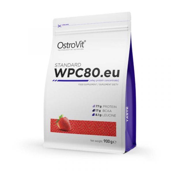 Ostrovit Standard WPC80.eu Protein (Jagoda) 900gr Ostrovit Standard WPC80.eu Protein (Jagoda) 900gr