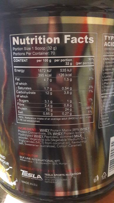 Tesla whey charger 100 + Superior carbs matrix pro