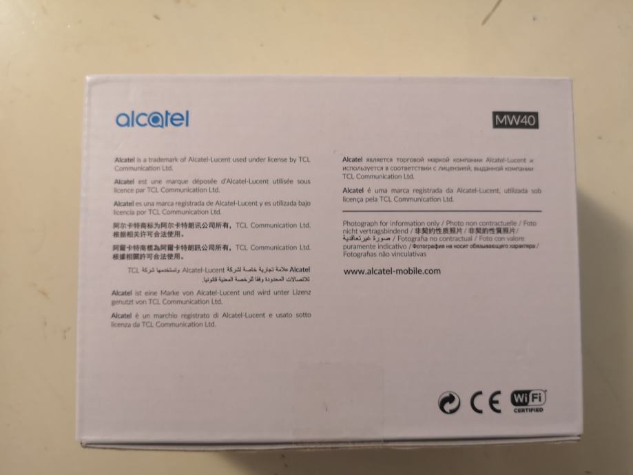 Alcatel 4G LTE Mobile WiFi router MW40V