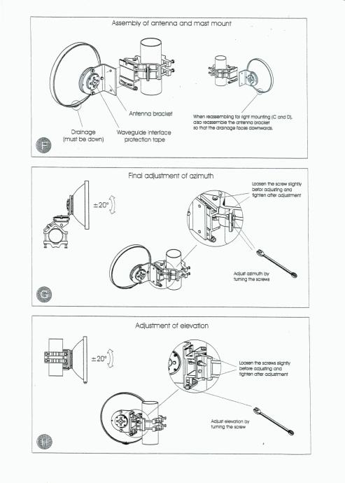 COMHAT antenna 23GHz 60 cm, SAF indoor i outdoor unit