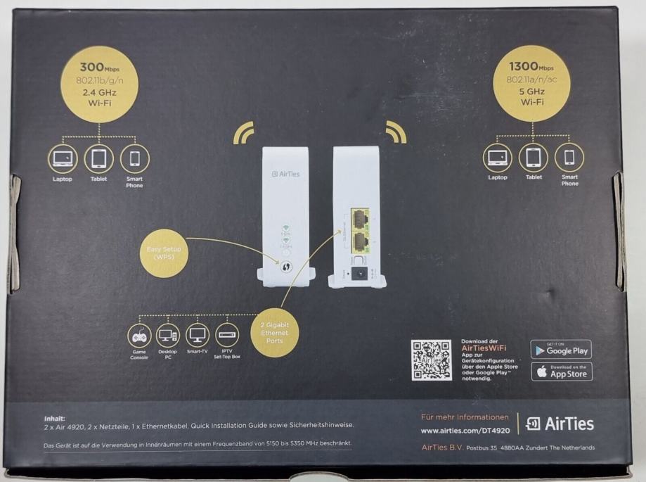 AirTies Air 4920, wifi mesh sustav
