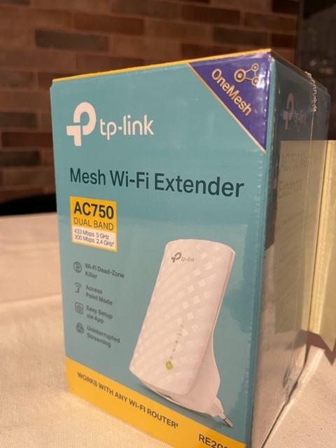 TP Link AC 750 WiFi Dual Band Range Extender - NOVO