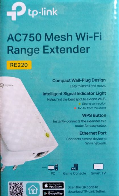 TP-LINK AC750 DUAL BAND pojačivač WiFI signala (repeater)