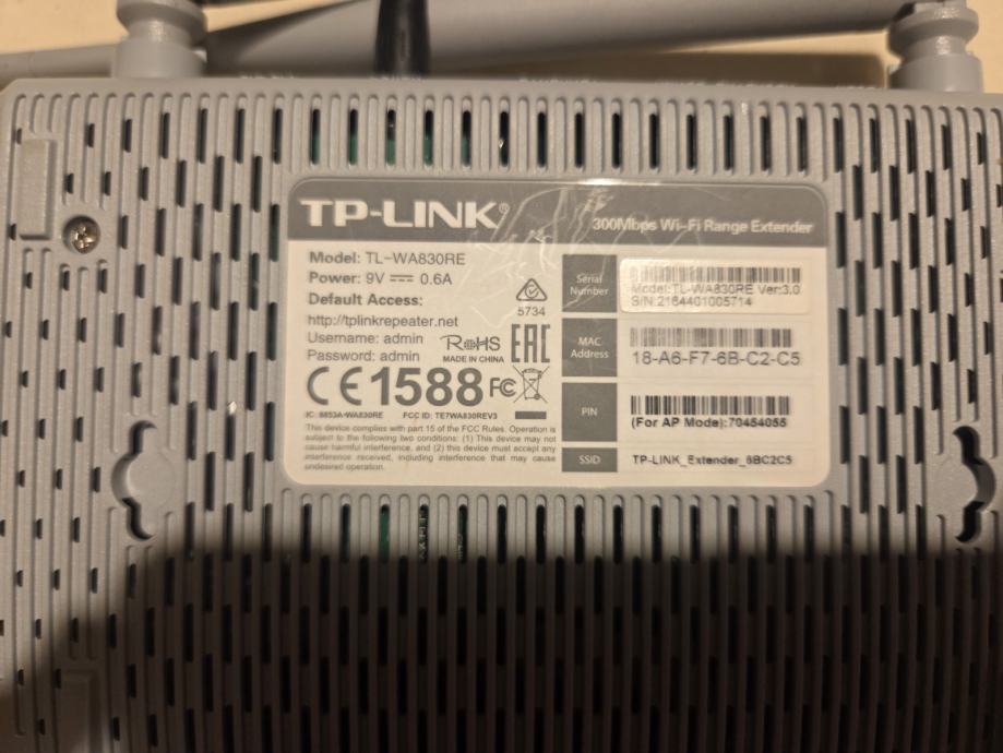 TP-LINK Internet Wi-Fi pojačivač proširivač signala pristupna točka