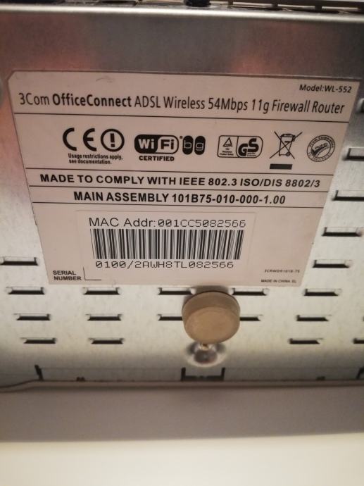 3com Officeconnect Adsl Wireless 54 Mbps 11g Firewall Router
