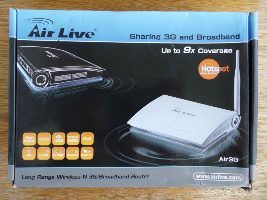 AIR LIVE AIR3G 802.11N 3G ROUTER, novo, zapakirano.