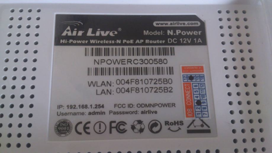 Airlive N.Power Hi-Power Wireless-b/g/n PoE AP Router
