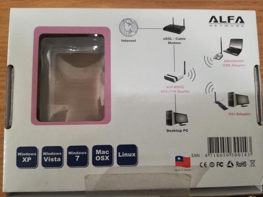 ALFA AWUS036H 802.11 b/g USB WIFI Adapter