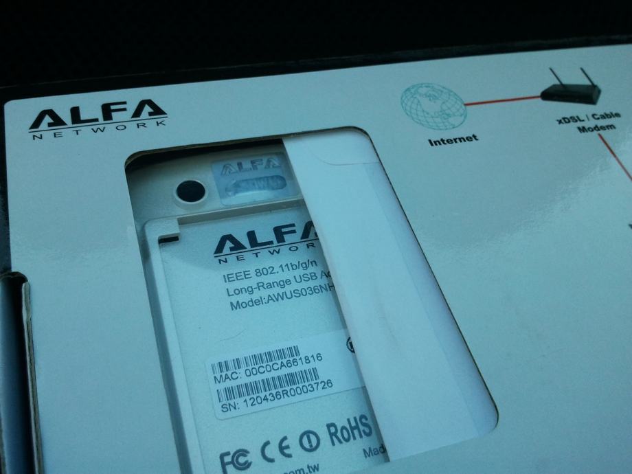 ALFA AWUS036NHR 2000mW RTL8188RU