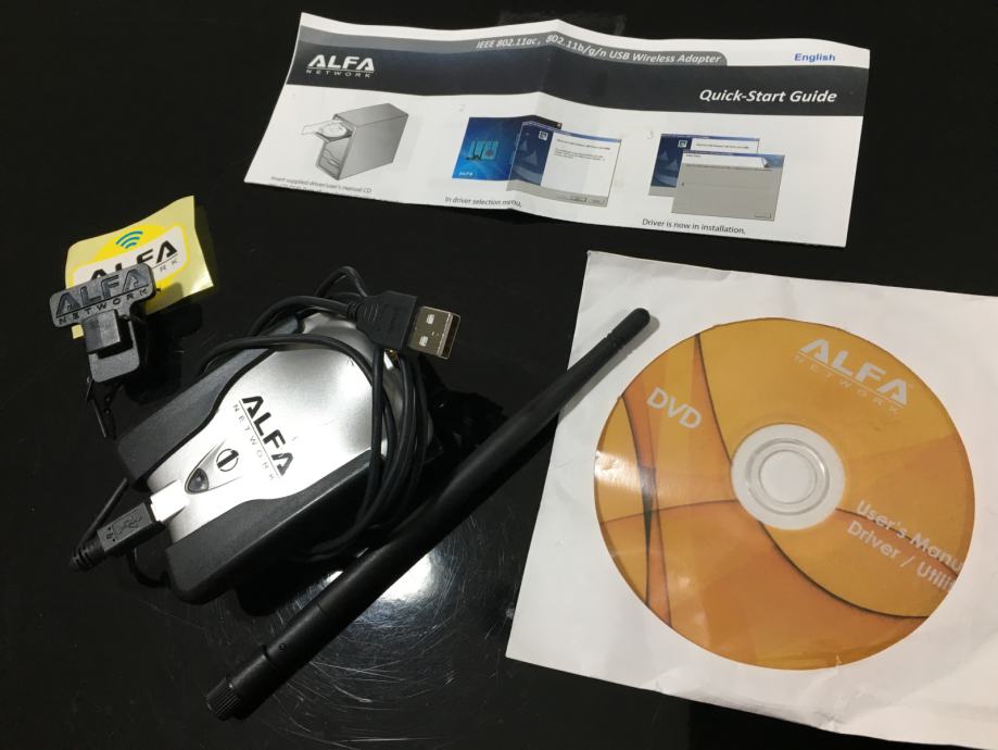 ALFA Wireless WiFi USB adapter, Antena Realtek
