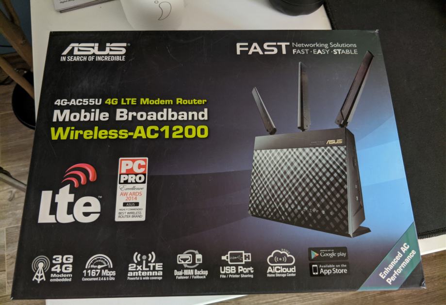 Asus 4G-AC55U Dual-band Wireless-AC1200 4G LTE Modem Router