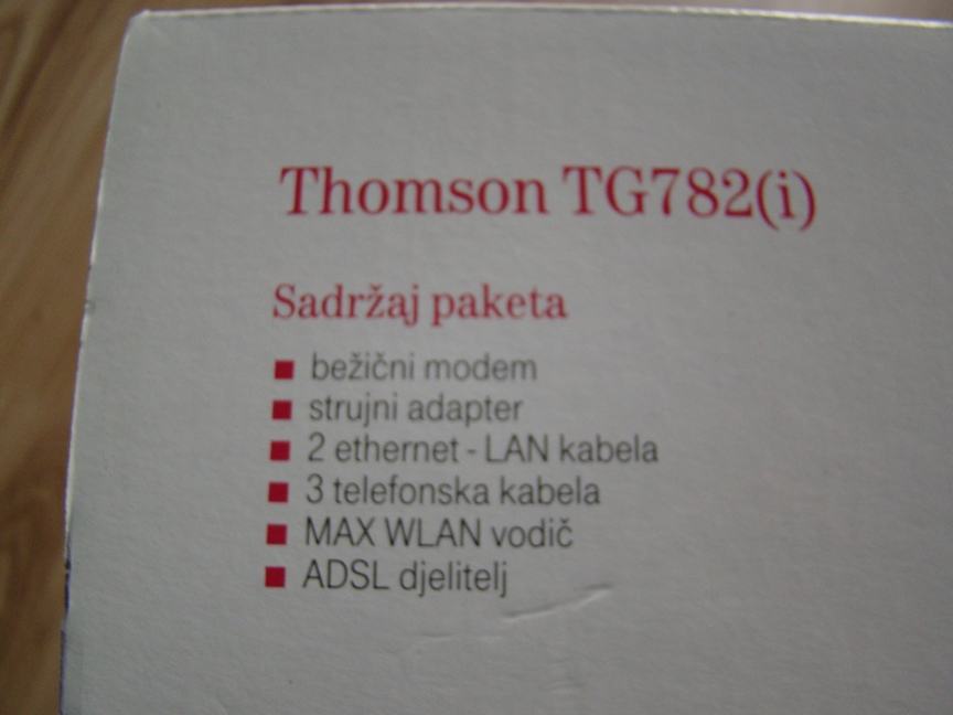 Bezicni Router Thomson TG782(i) Router sa antenom 150kn