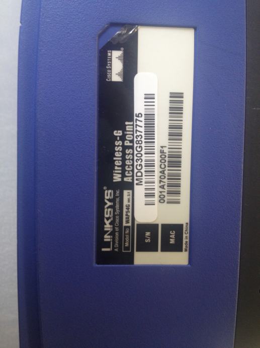 Cisco Linksys WAP54G Wireless-G Access Point